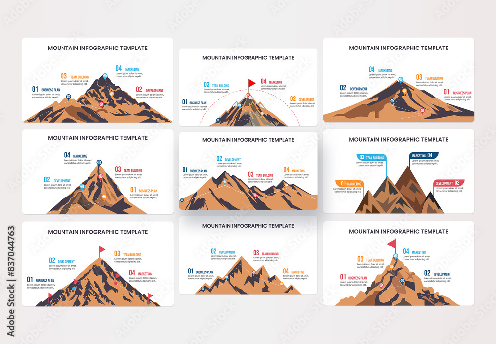 Mountain Infographic Layout Stock Template | Adobe Stock