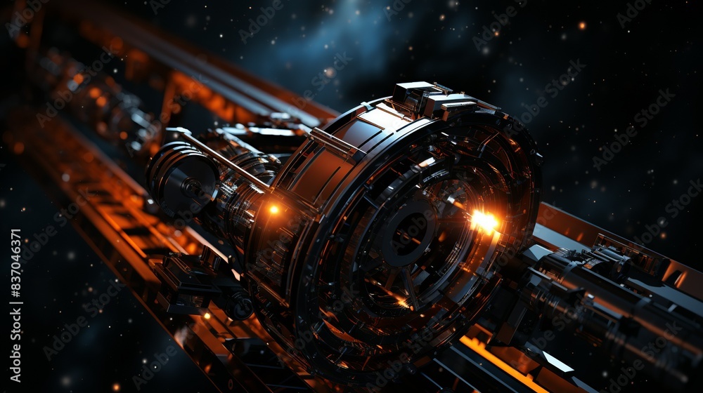 A high-resolution image of a space telescope with advanced optics and ...