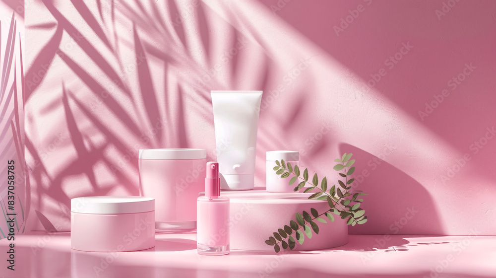 Social media flyer template for beauty product promotion with feminine ...