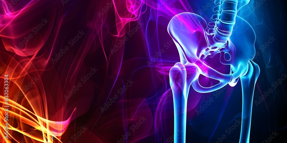 Ilustração do Stock: Visualize human hip anatomy through 3D medical ...