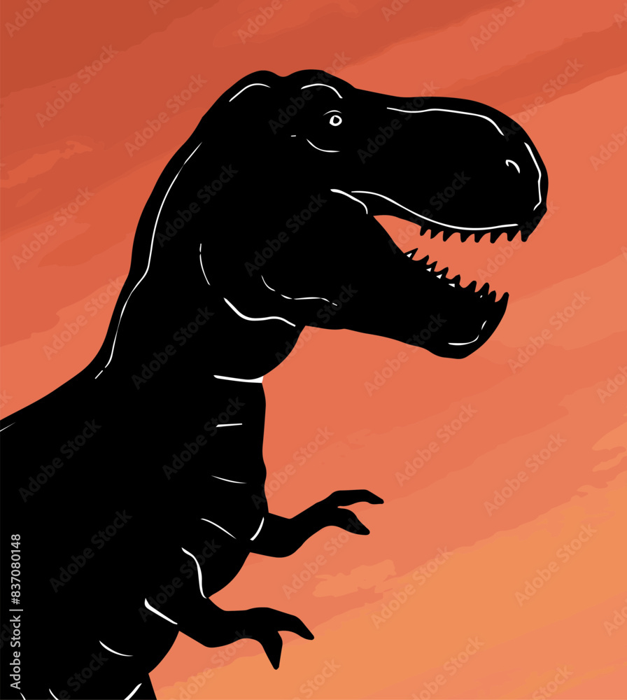 Predatory dinosaur tyrannosaurus of the Jurassic period. Carnivorous ...