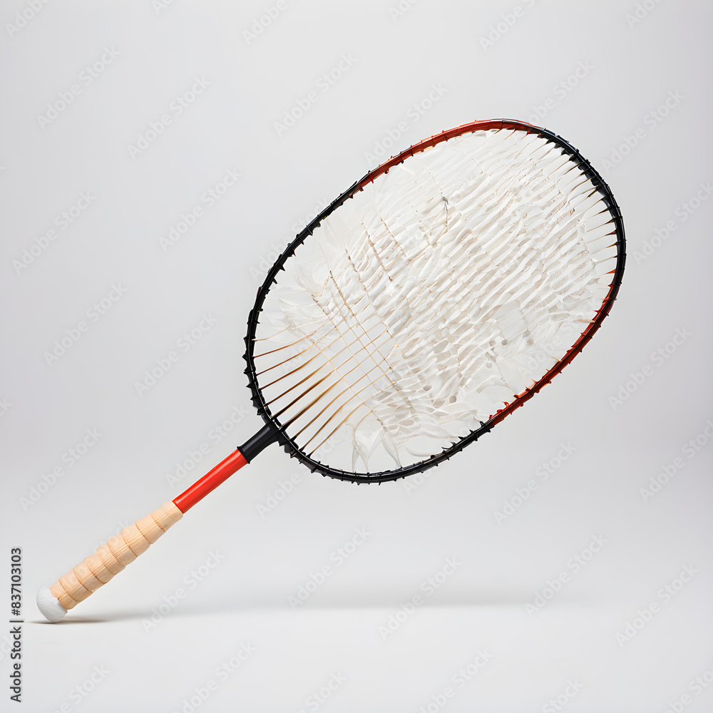 Illustrate a beach tennis racket in a detailed and intricate pencil ...