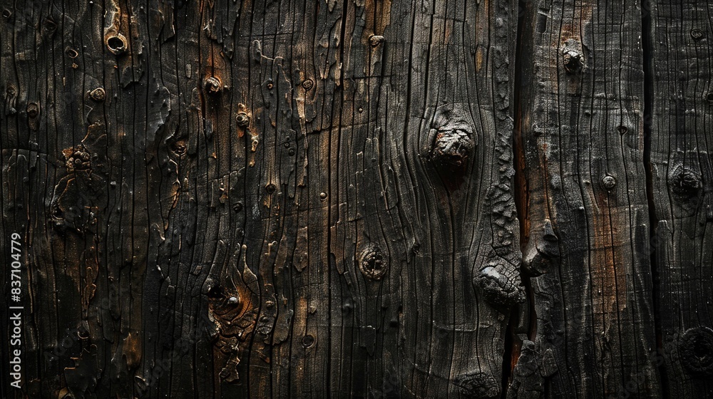 Close-up of Charred Wood Texture - Background Wallpaper. Detailed ...