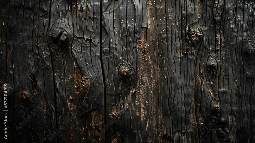 Close-up of Charred Wood Texture - Background Wallpaper. Detailed ...