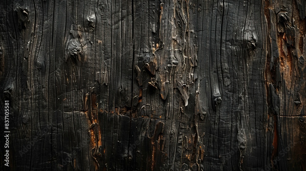Close-up of Charred Wood Texture - Background Wallpaper. Detailed ...
