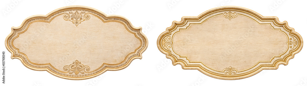 Empty old label vintage paper highly detailed isolated on transparent ...