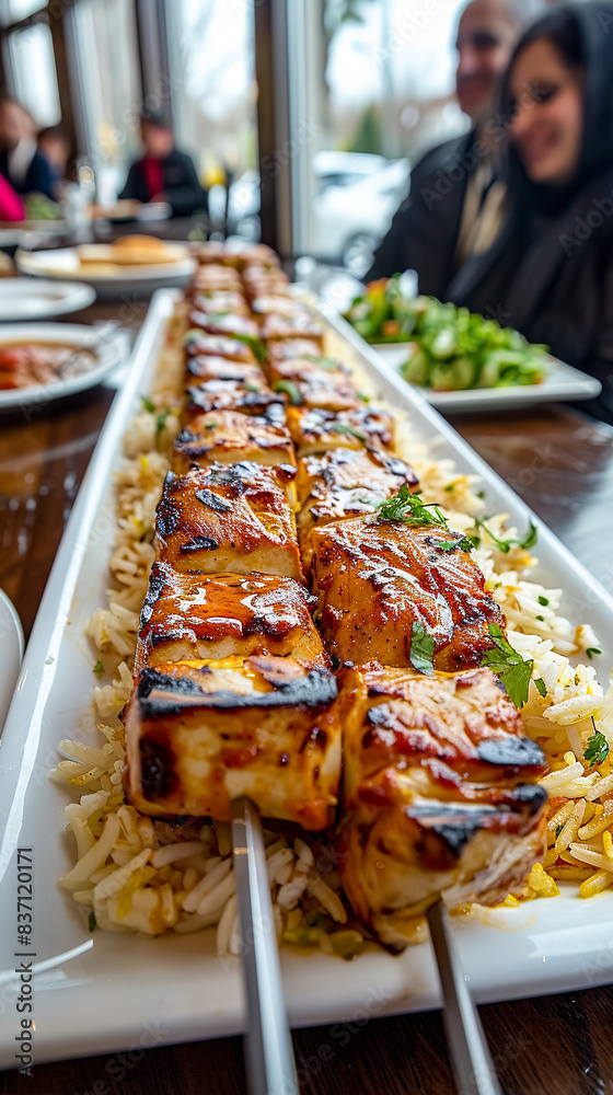 Chelo Kabab is a classic Iranian dish consisting of grilled meat ...