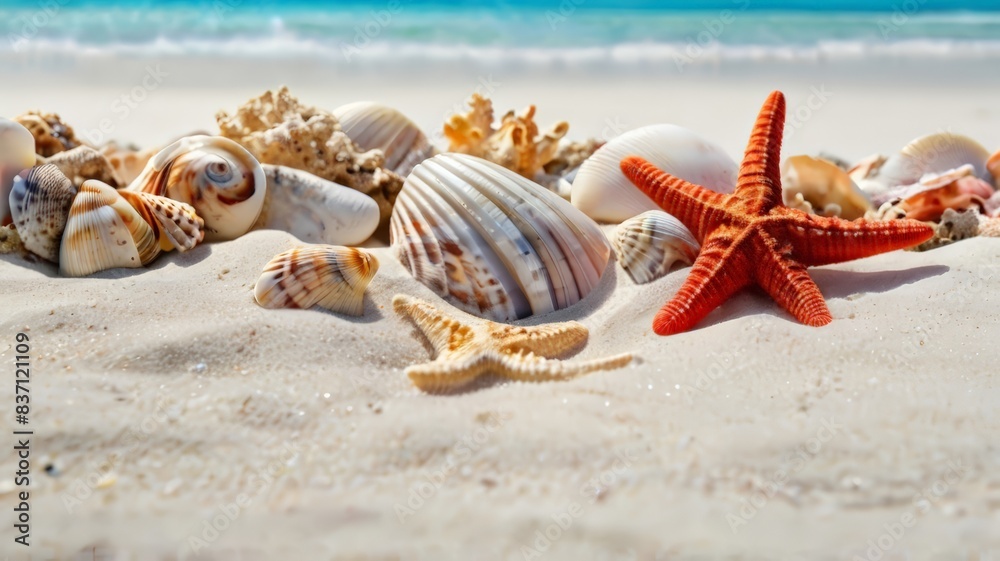 photos of beach sand and sea animals on the beach sand. Caribbean ...