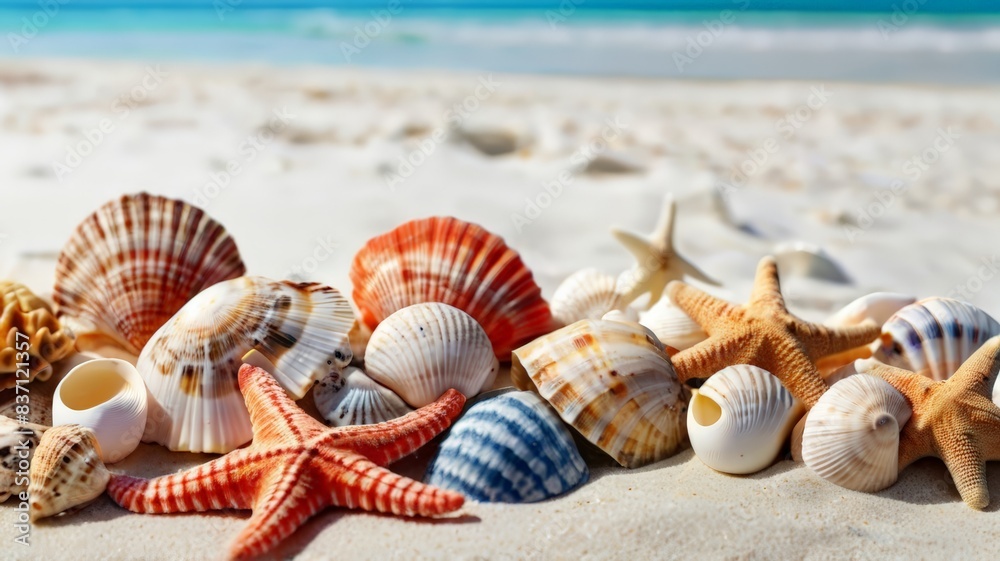 photos of beach sand and sea animals on the beach sand. Caribbean ...