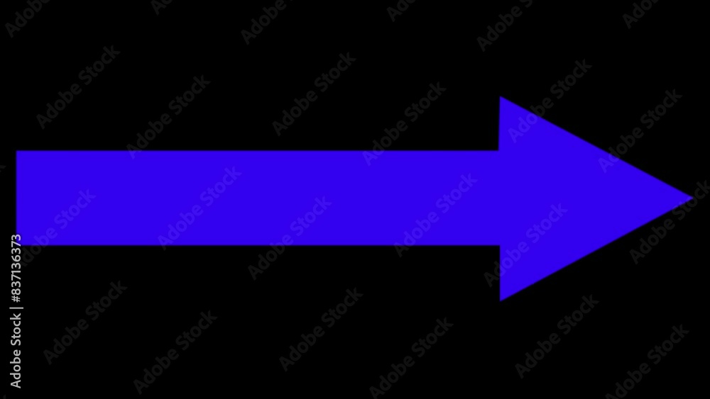 arrows animations navigation on black background. blue right arrows ...