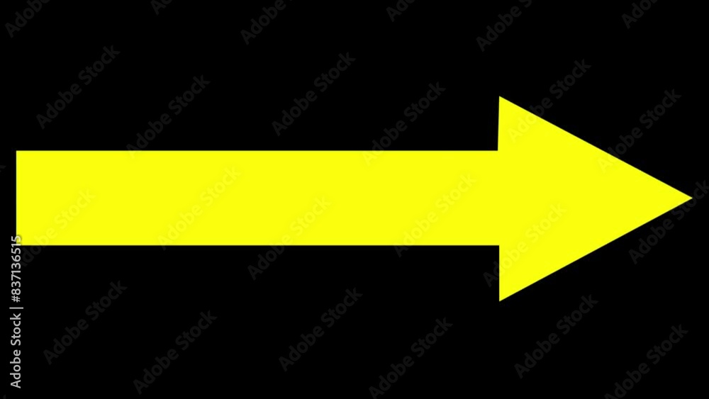 arrows animations navigation on black background. yellow right arrows ...