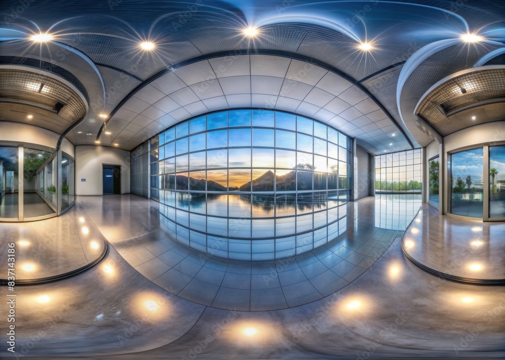 VR 360 studio panorama with reflections. Animation hdri, virtual ...