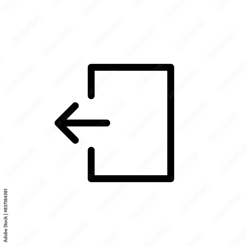 arrow logout icon - Enter symbol, log out account icon button - arrow ...