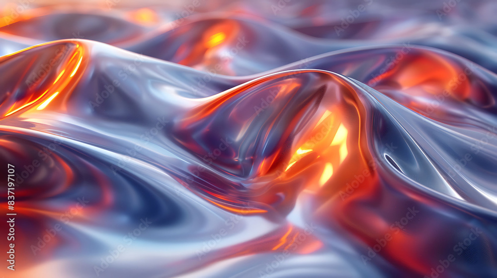 Layers of metallic hues creating a sense of depth and motion Stock ...