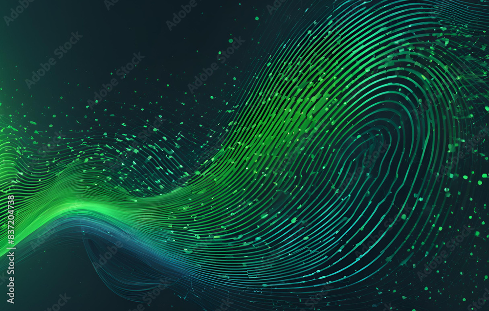 ภาพประกอบสต็อก Flowing Dot Particles Wave Pattern in Blue and White ...