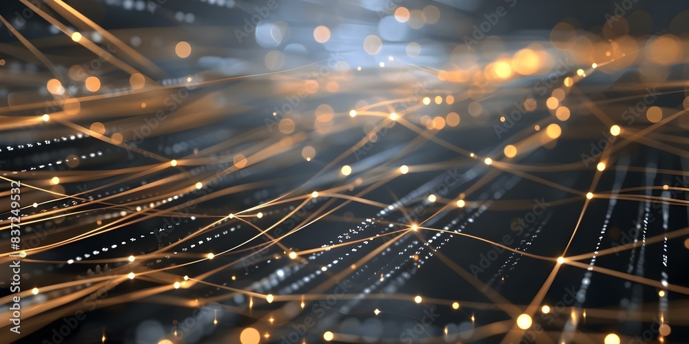 Interconnected Programming Languages Technology Particles Form Lines of ...