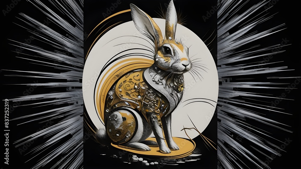 Designed for Tshirt on black background. High contrast white ink on ...