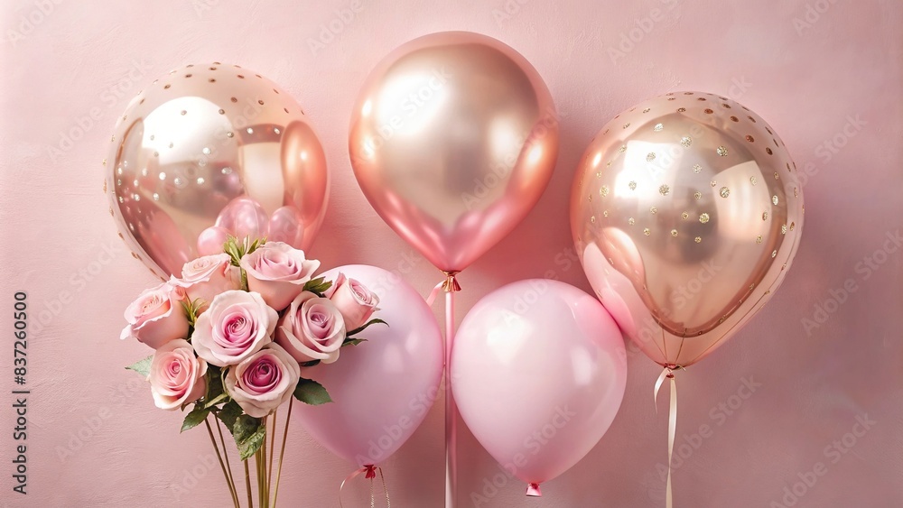 Rose gold balloon, baby pink balloon, and rose balloon perfect for ...