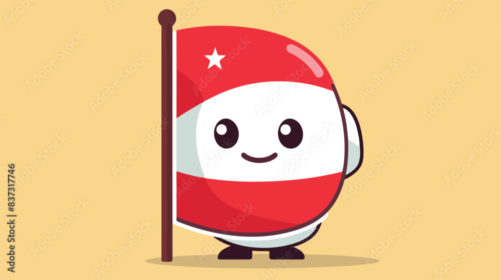 Bahrain flag badge cartoon illustration with a shy Stock Vector | Adobe ...