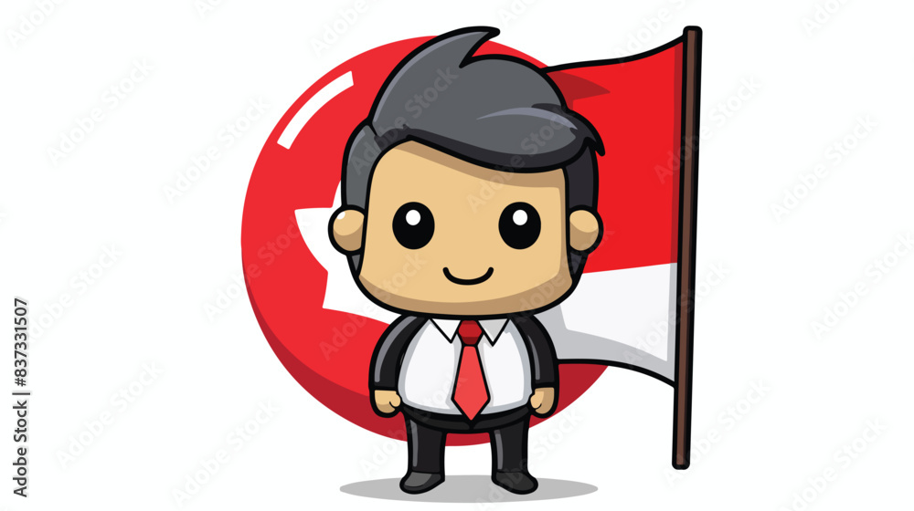 Cartoon mascot of bahrain flag badge as a businessm Stock Vector ...