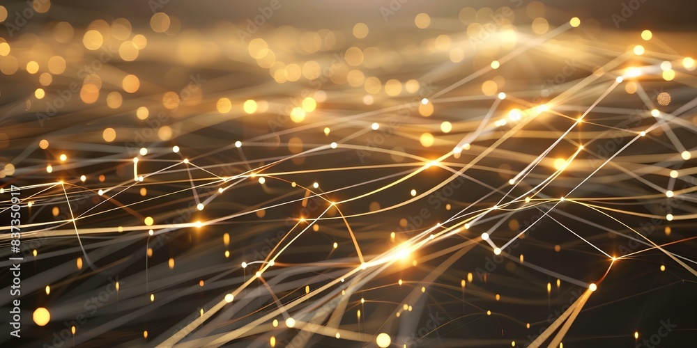 Interconnected Programming Languages Technology Particles Form Lines of ...