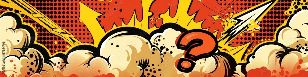 Arrow Cartoon. Comic and Cartoon Symbols with Exclamation and Question ...