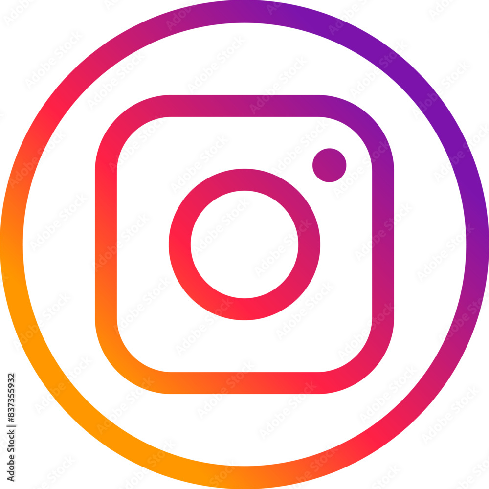 Instagram Logo. Instagram Social Media Button Icon Stock Vector | Adobe ...