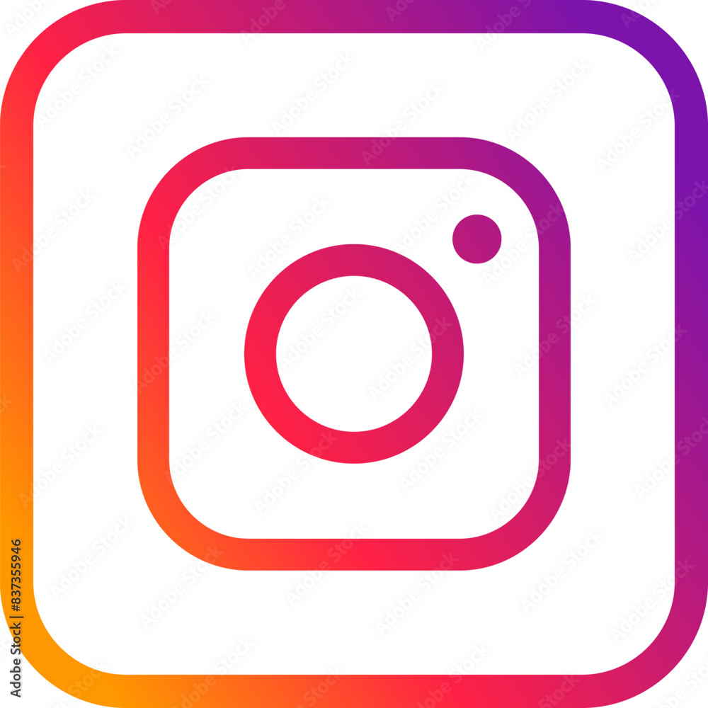 Instagram Logo. Instagram Social Media Button Icon Stock Vector | Adobe ...