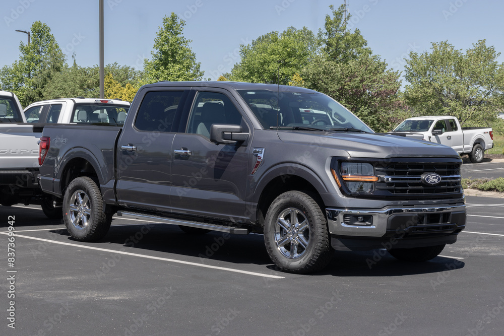 Ford F-150 XLT display at a dealership. The Ford F150 is available in ...
