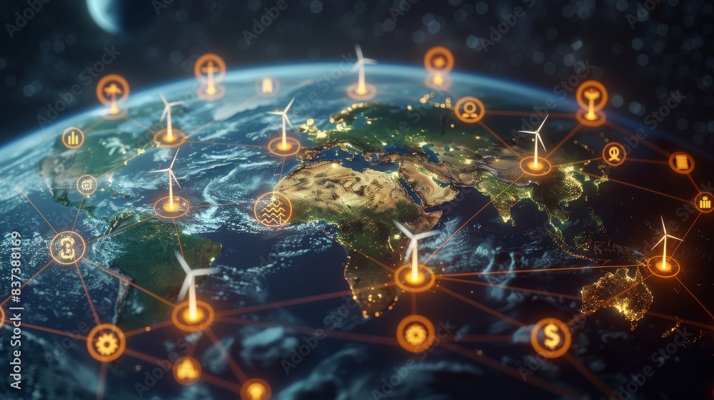Global Renewable Energy Network: Visual Representation of Sustainable ...