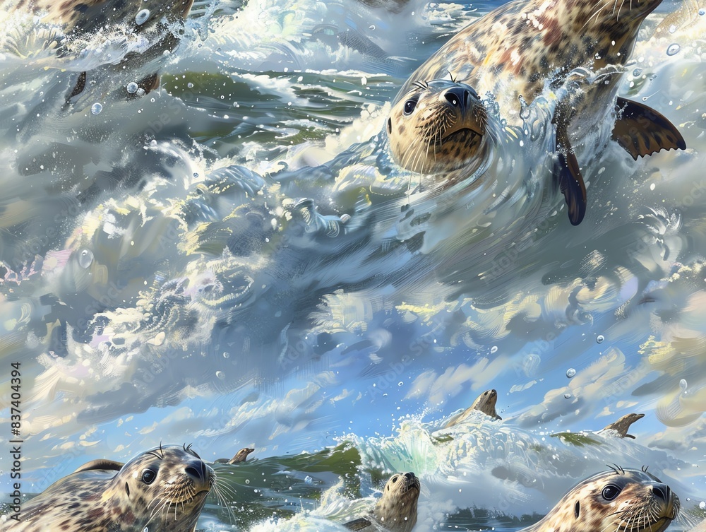 30 Evolution of a selkie, seal to human, transformation stages, coastal ...