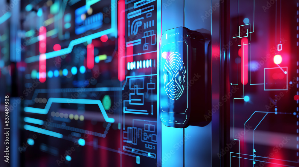 Biometric security scanner with fingerprint recognition, advanced ...