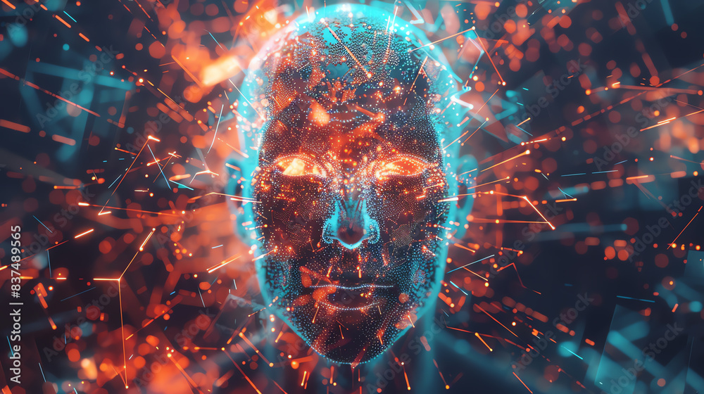 Data corruption in AI neural network, malfunctioning nodes, glitchy ...