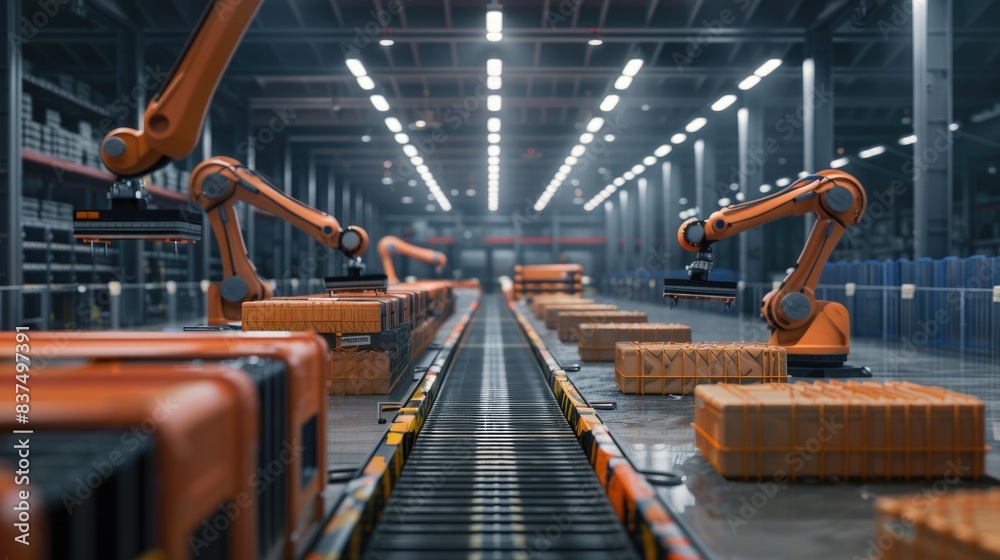 Robotic arms pick and pack items from conveyor belts, streamlining ...