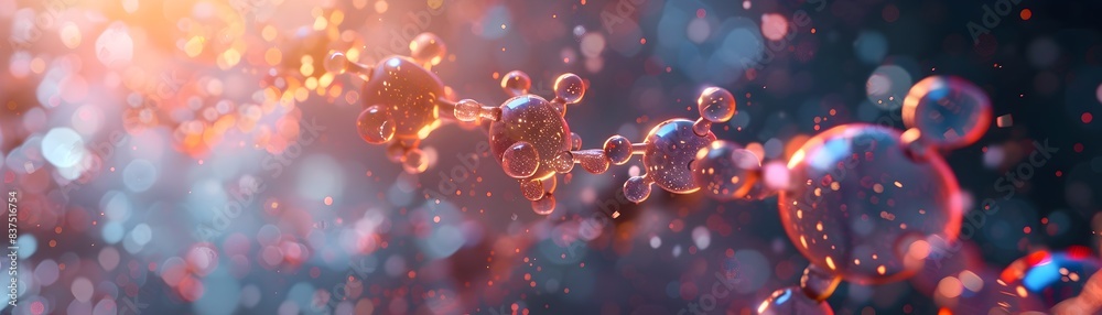 Molecule 3D Depicting Scientific Breakthrough in Molecular Synthesis ...