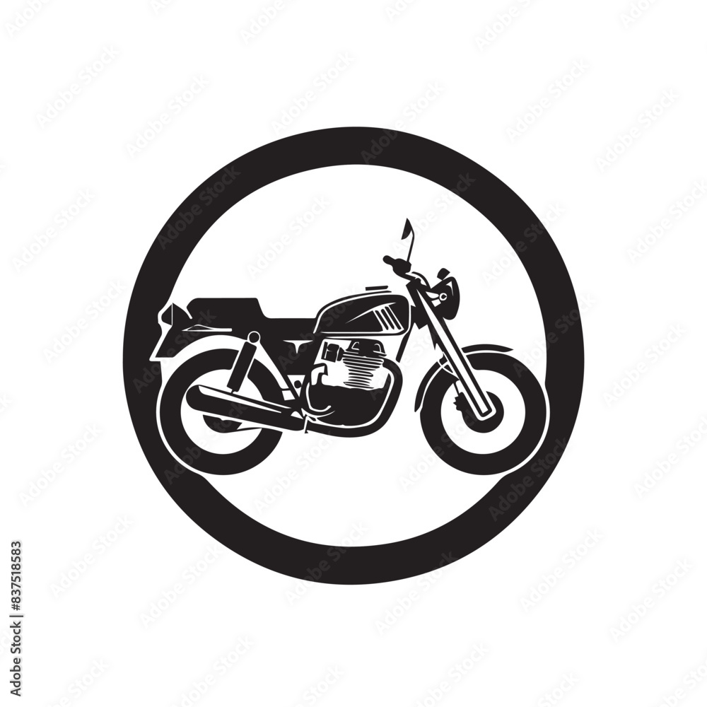 Motorcycle in cartoon, doodle style . Image for t-shirt, web, mobile ...