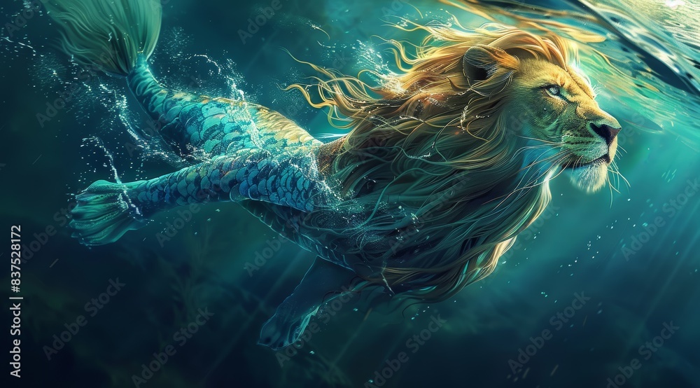 Symbol of Singapore. Merlion. Half lion, half fish Stock Illustration ...