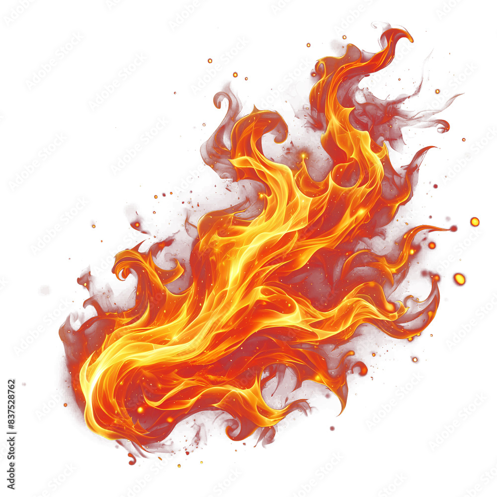 Fire flames clipart transparent background Stock Photo | Adobe Stock