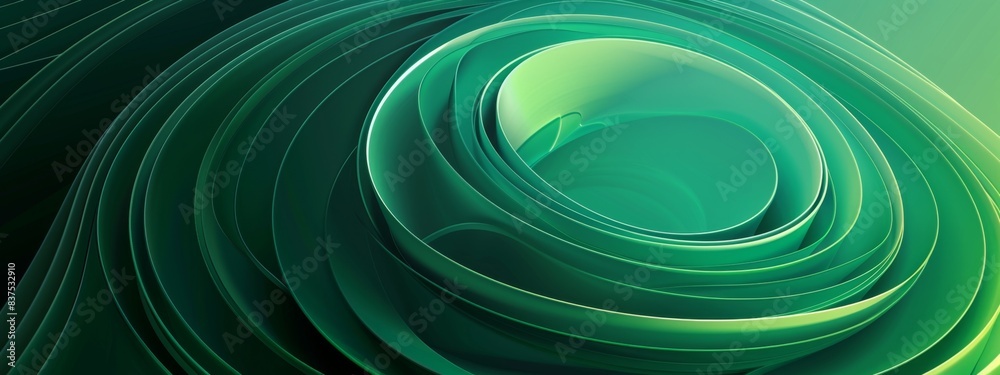 Green Gradient Abstraction: Futuristic 4K Wallpaper with Eco-friendly ...