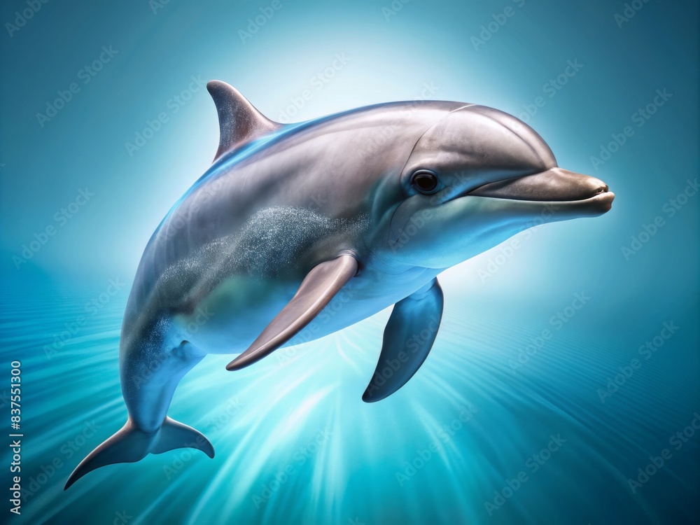 Dolphin isolated on background , marine animal, aquatic mammal, ocean ...