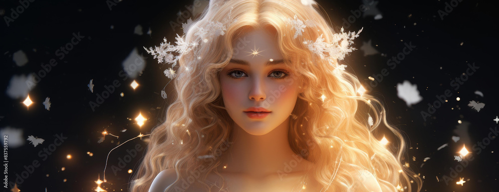 Stunning illustration of a fairy godmother with a magical presence and ...