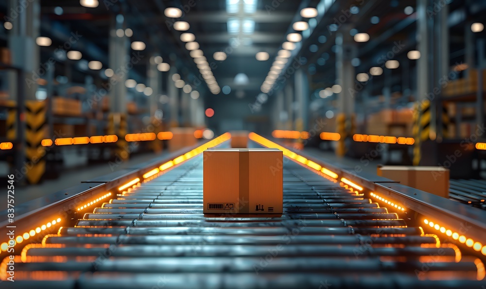 Modern warehouses with automated conveyor belt sorting mechanisms that ...