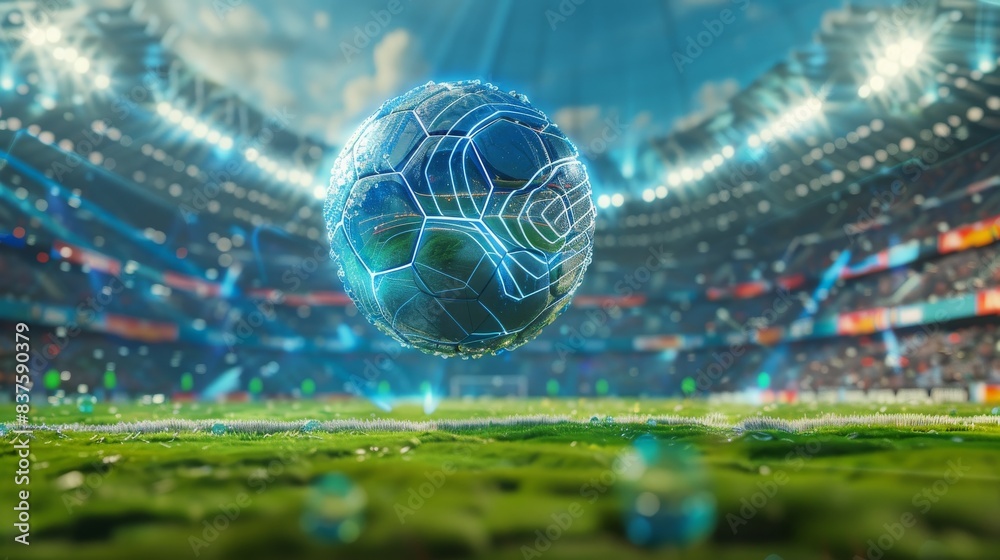 World Cup Fever: Hyperrealistic Commercial Poster of a Soccer Match ...