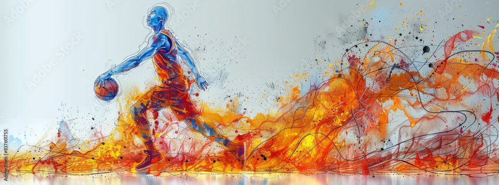 Olympic Sports. Handball. One line drawing on white background ...