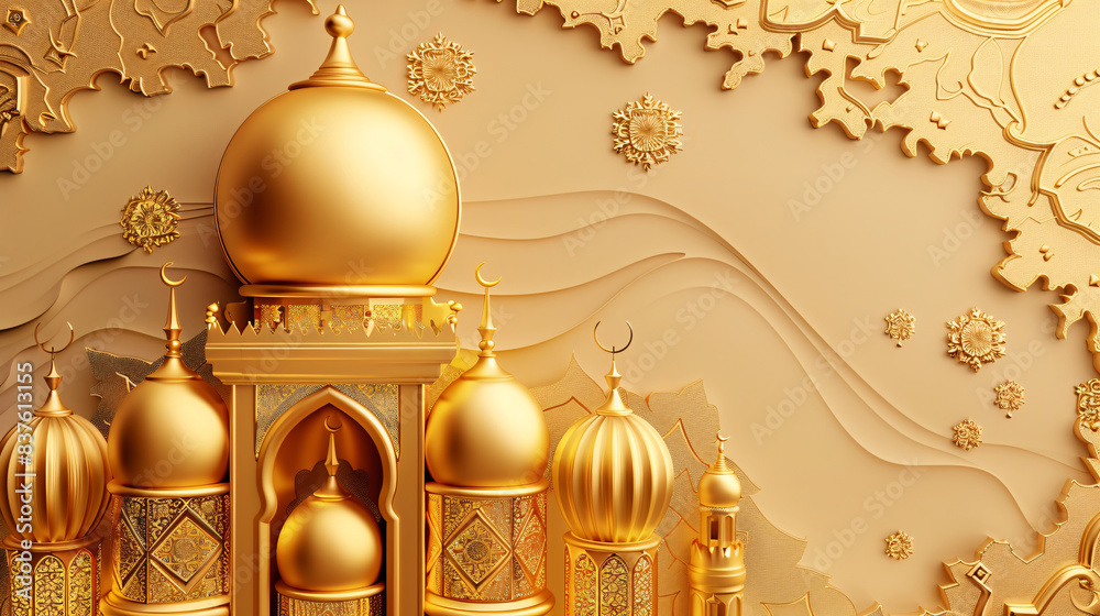 mosque latern islamic eid al adha happy eid adha greeting card ...