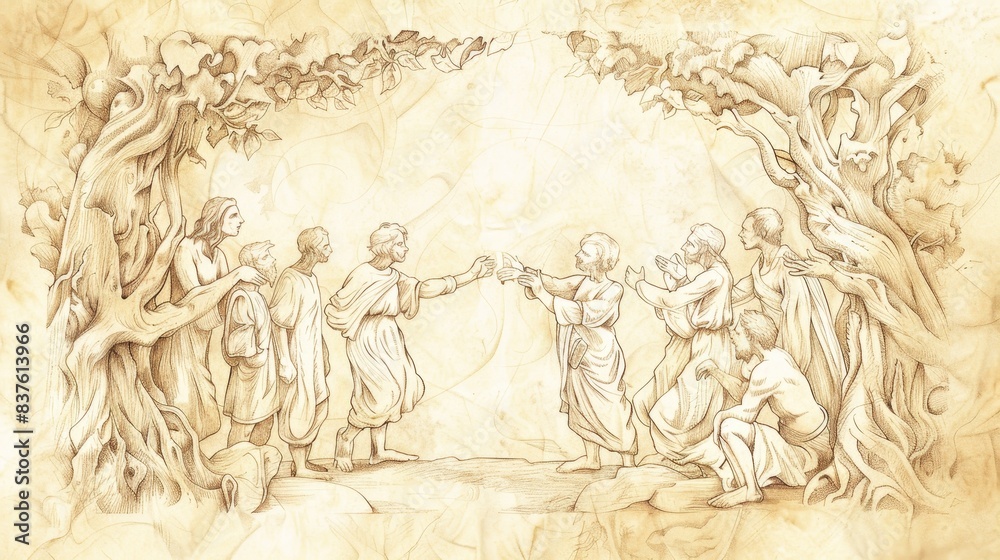 Genesis 4 Biblical Illustration: Cain and Abel, Offering to God ...