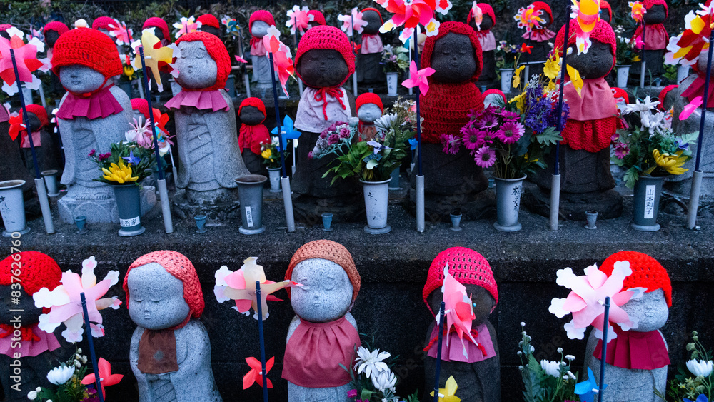 Tokyo, Japan APRIL 2024: Mizuko, Senjo-chori Jizosonson of Zojoji ...