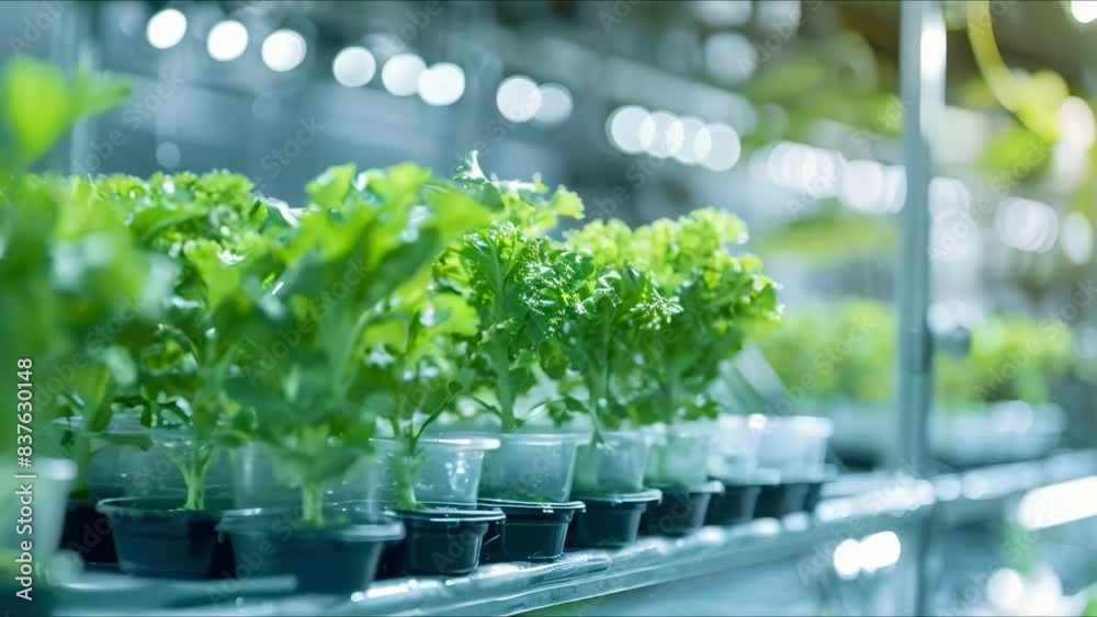 Advanced vertical hydroponic farm in building using cuttingedge farming technology. Concept ...