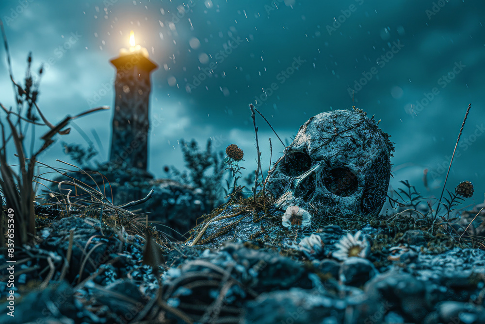 Half Dead Scandinavian Death Goddess with Necromantic Power in an ...