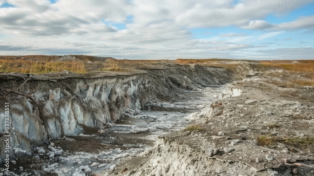 Thawing Permafrost: Photograph thawing permafrost landscapes in Arctic ...